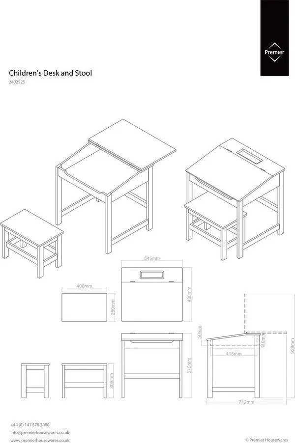 Set dětského nábytku Jordan – Premier Housewares
