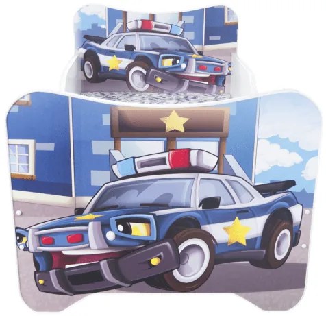TopBeds dětská postel s obrázkem 140x70 - Policie