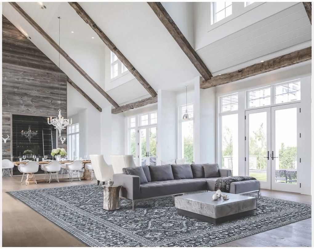 Diamond Carpets India, Ručně vázaný kusový koberec Diamond DC-HALI B Grey/silver, 305x425, šedá, chodba / předsíň