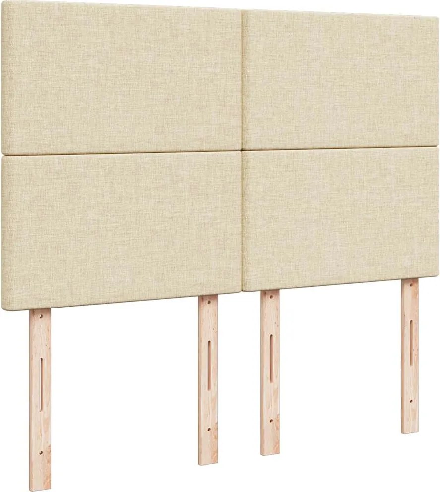 Box spring postel s matrací krémová 140x190 cm textil 3292049