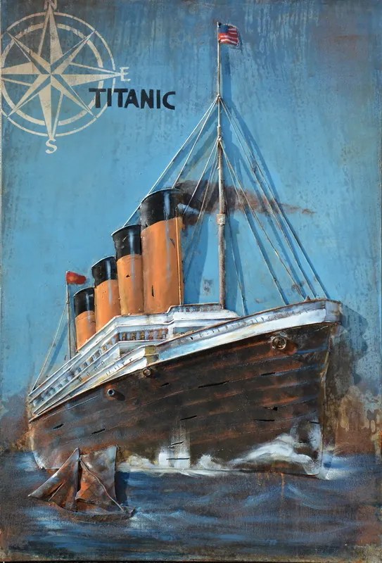Falc Kovový obraz - Titanic I., 120x80 cm
