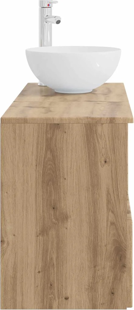 Sada koupelnového nábytku 2 ks Dub artisan Kompozitní dřevo 3404043