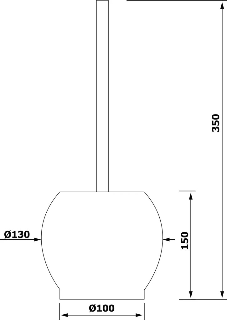 Sapho Sapho, WC štětka na postavení, broušený nerez, GA1311