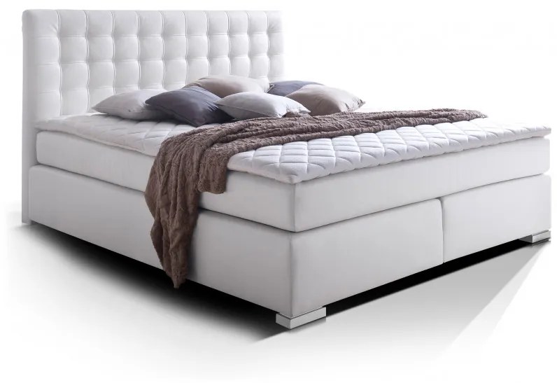 Postel boxspring bílá Izabella NORMAL 180x200