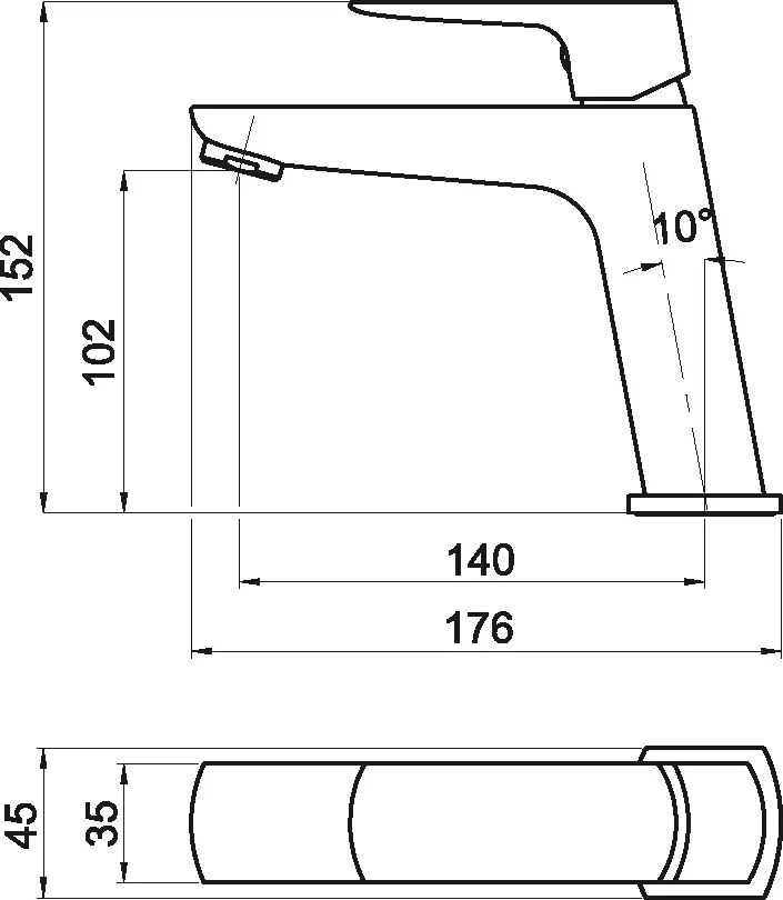 Novaservis, Umyvadlová baterie Nobles EGO s výpustí, černá, 43003-5