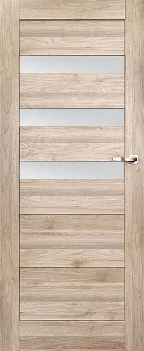 posuvné interiérové dveře do pouzdra MALAGA model 4 Průchozí rozměr: 70 x 197 cm, Orientace dveří: Levé dveře, Dekor: Dub šedý