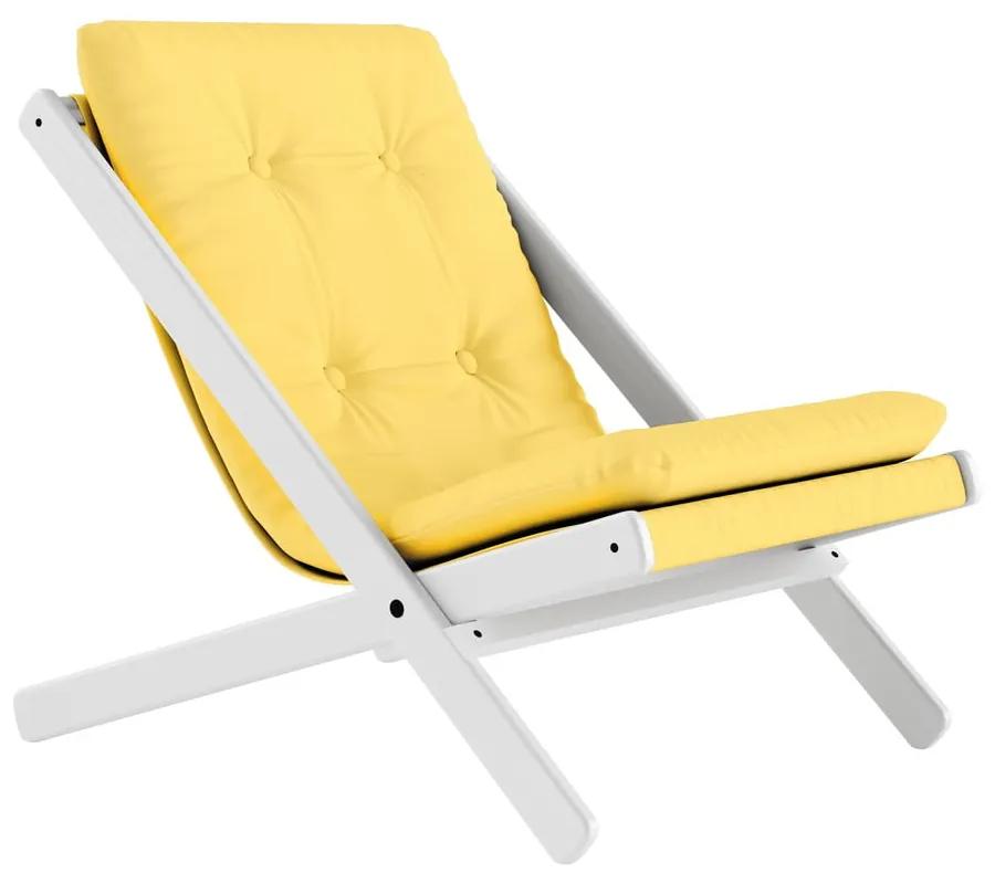 Skládací křeslo Karup Design Boogie White/Yellow