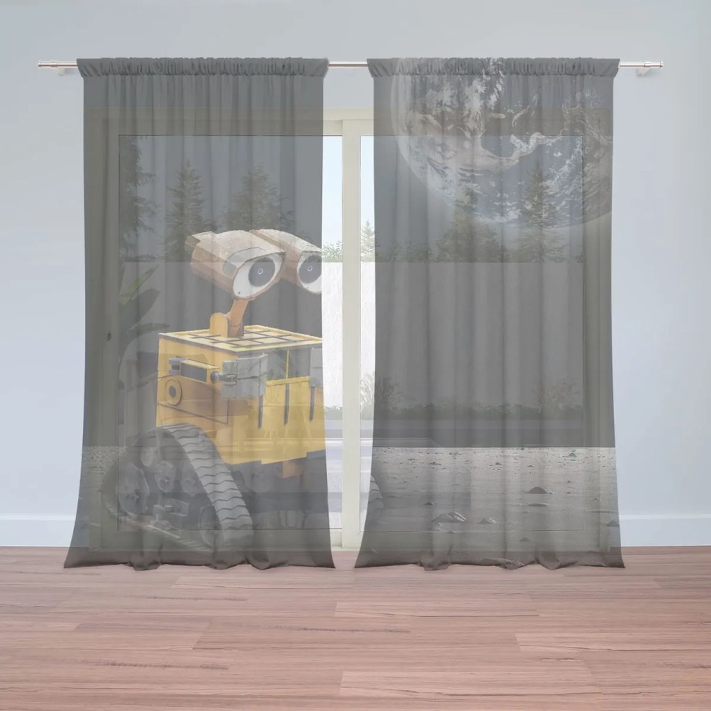 Sablio Záclony Wall-E robot Měsíc: 2ks 150x250cm