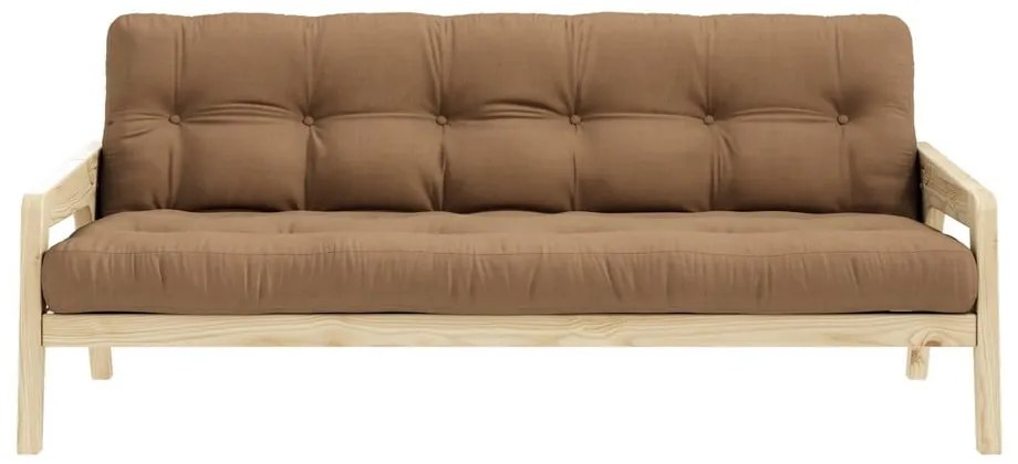 Hnědá rozkládací pohovka 204 cm Grab - Karup Design