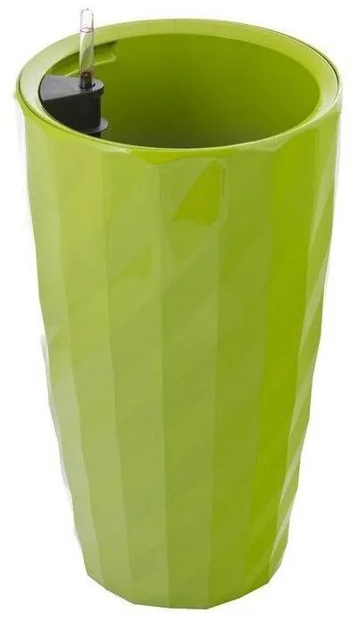 Samozavlažovací květináč G21 Diamant zelený 57cm