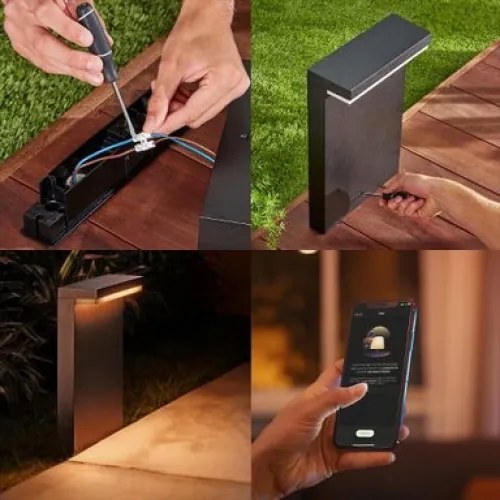 Venkovní sloupkové svítidlo Philips Hue Nyro 17455/30/P7 2000K-6500K RGB