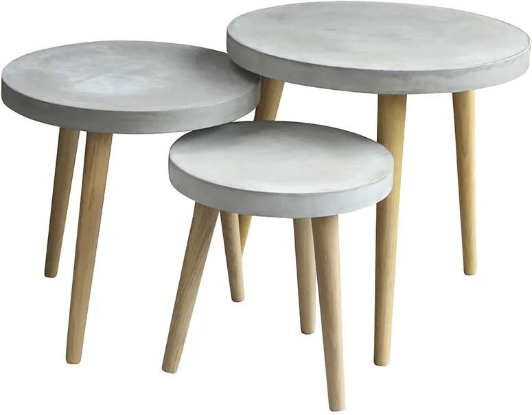 SIT MÖBEL Odkládací stolek CEMENT 60 × 60 × 57 cm
