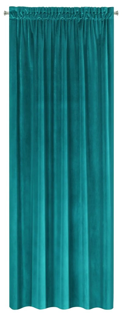ZATEMŇOVACÍ ZÁVĚS NA PÁSCE SAMANTA 140X270 CM TYRKYSOVÁ
