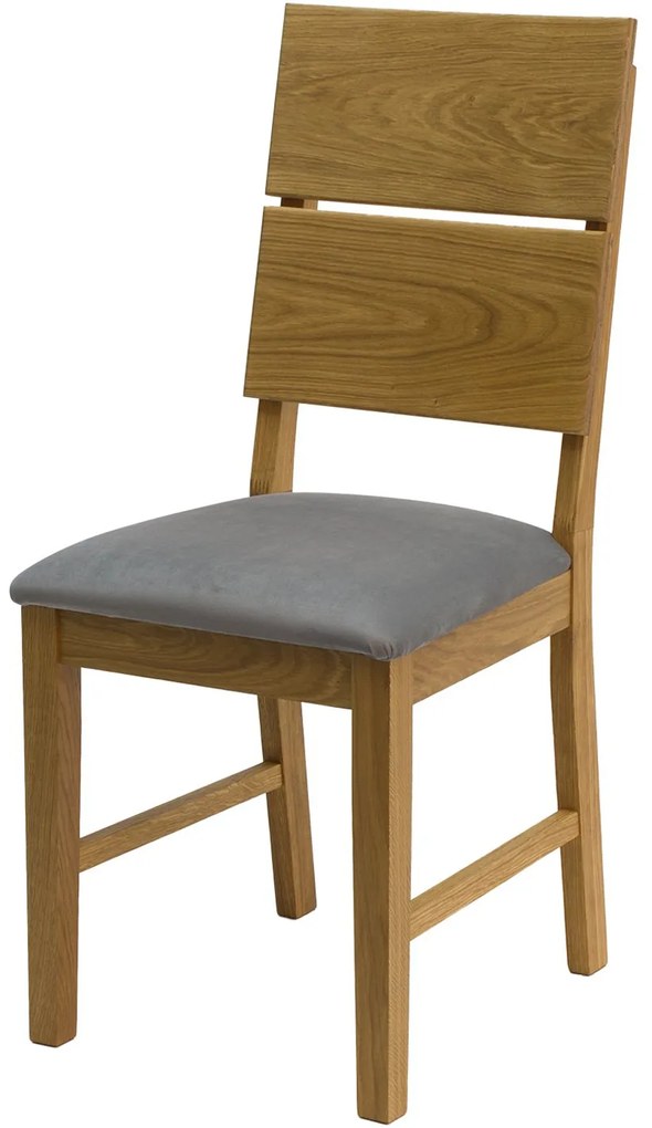 Bradop Židle KARLA dubová čalouněná Z55 | Látka: 130 - Monolith-130