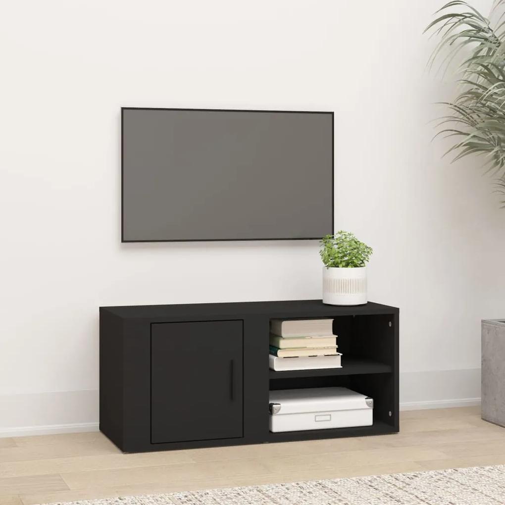 vidaXL TV skříňka černá 80 x 31,5 x 36 cm kompozitní dřevo