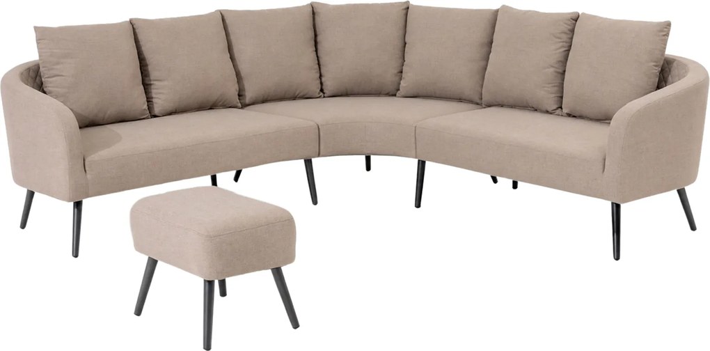 Doppler Deluxe Lika-Tex rohová pohovka s taburetem