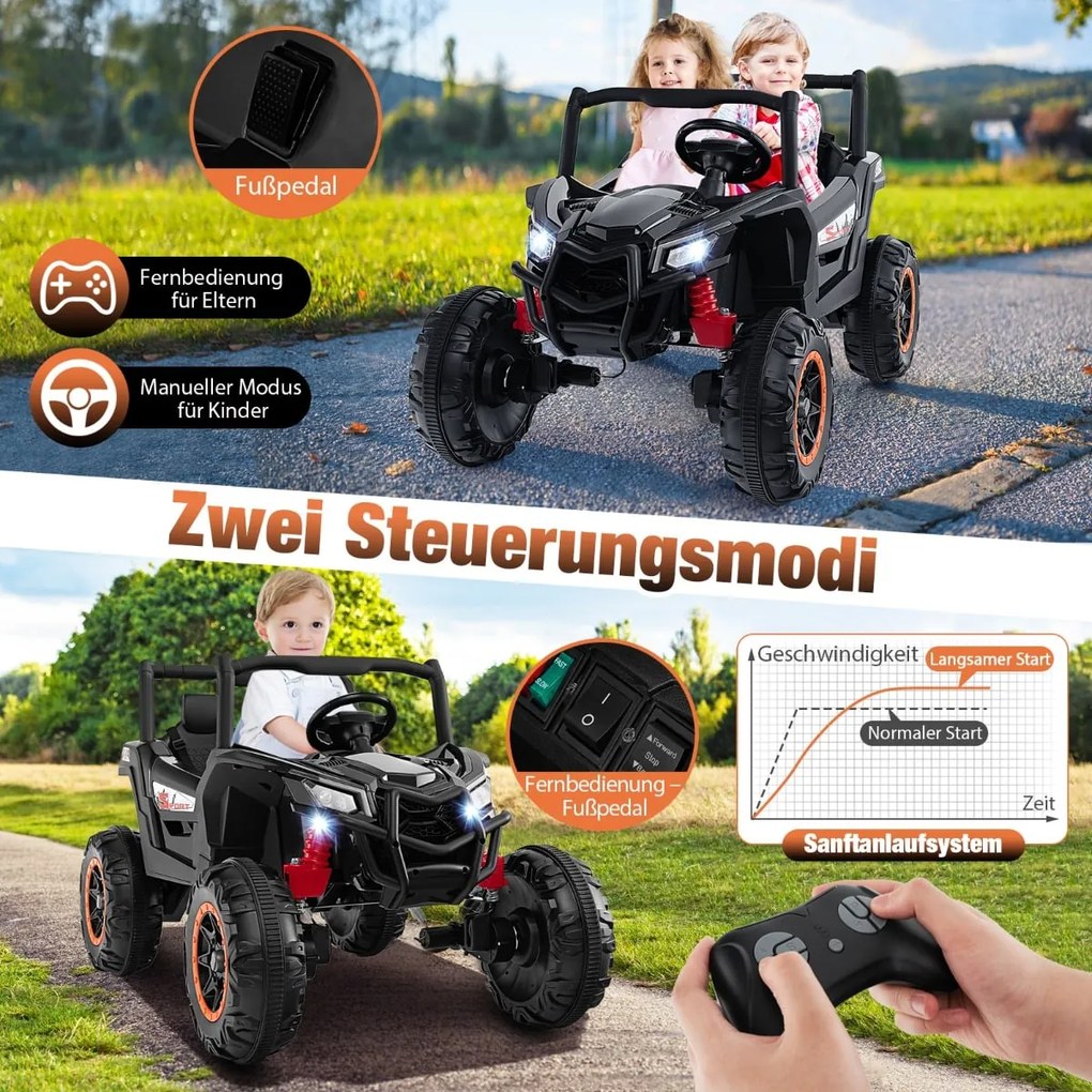 Costway 24 V Dětské elektrické auto s dálkovým ovládáním 2-Seater Elektrické