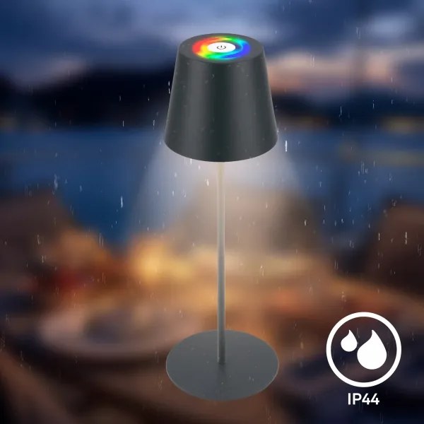 Briloner 7559015-LED RGB St stolní lampa COLORIS 3,5W/5V IP44 2000mAh Wi-Fi Tuya