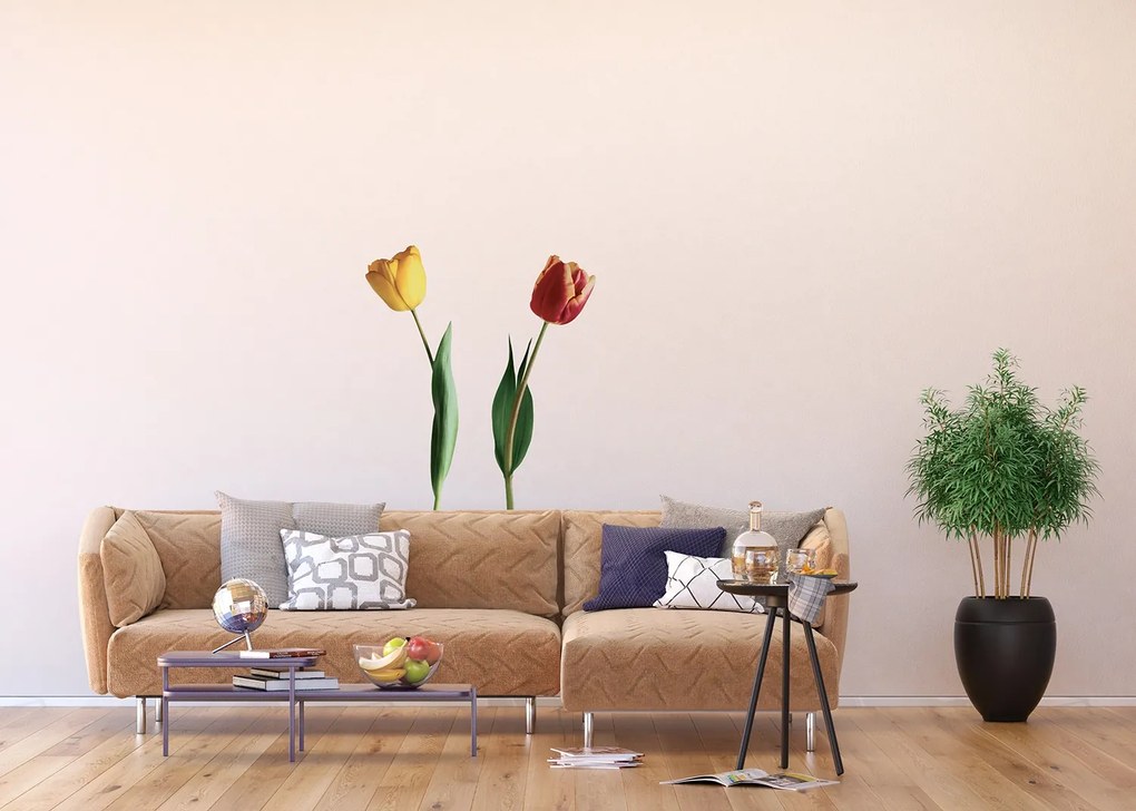 Samolepka na zeď Tulipány | 65 x 85 cm | DF0401