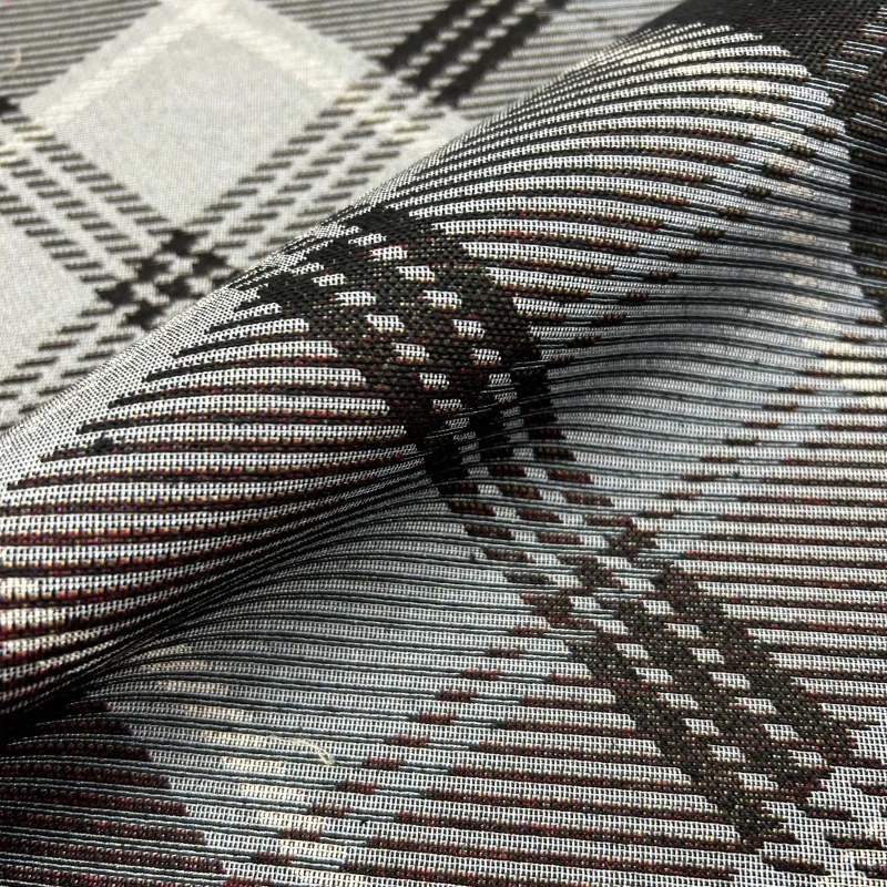 Ervi Gobelínový ubrus na stůl čtvercový - Tradiční šedý tartan