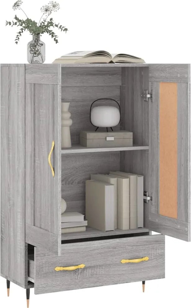 vidaXL Skříň highboard 69,5 x 31 x 115 cm kompozitní dřevo [830306] Barva: kouřový dub