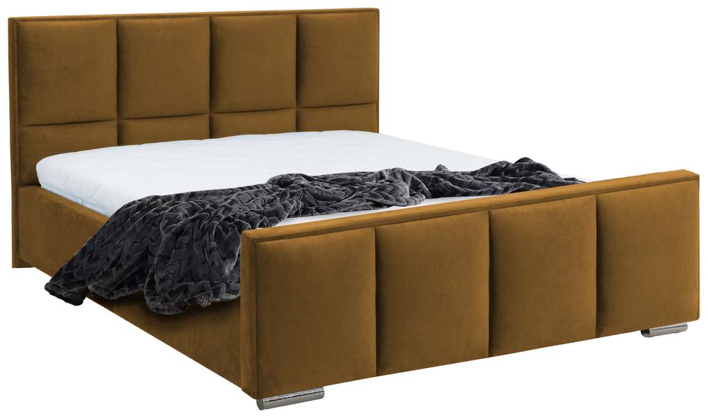 Eka Čalouněná postel Passion - Fresh 90x200 cm Barva látky - Fresh: Béžová (03), Úložný prostor: S kovovým rámem úložného prostoru