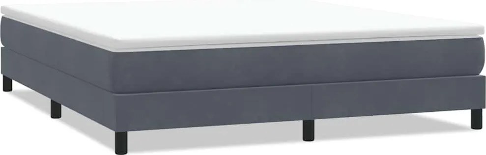 Postel Box Spring bez matrace Dark Grey 180x220 cm samet 3315886