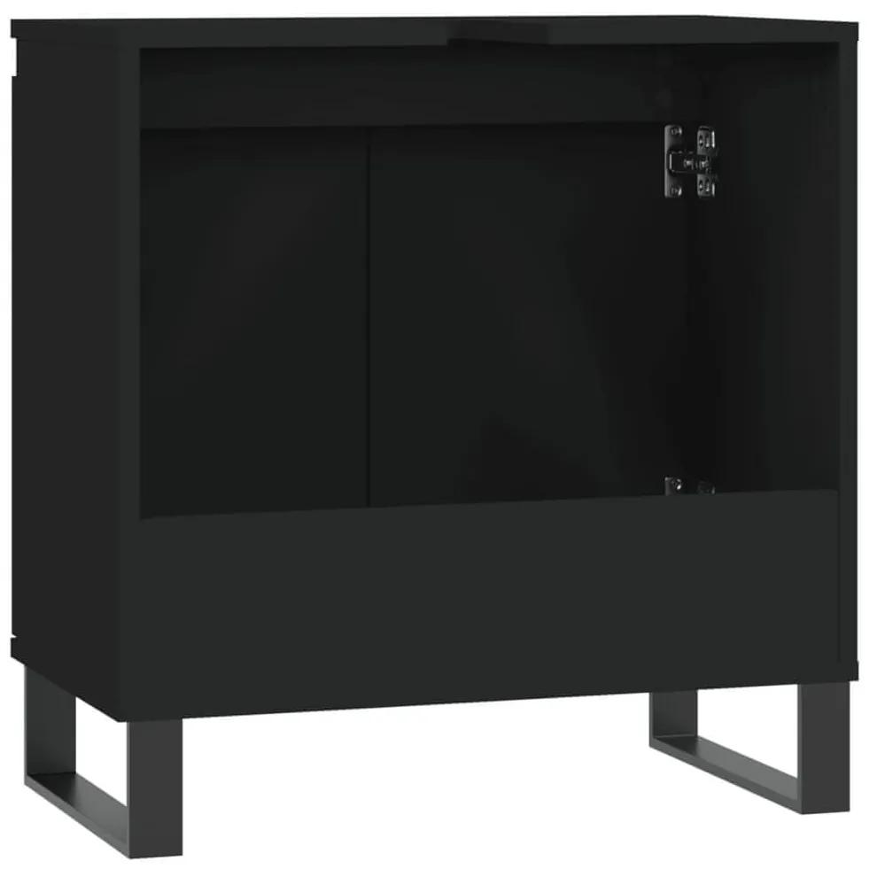 Petromila Koupelnová skříňka černá 58 x 33 x 60 cm kompozitní dřevo
