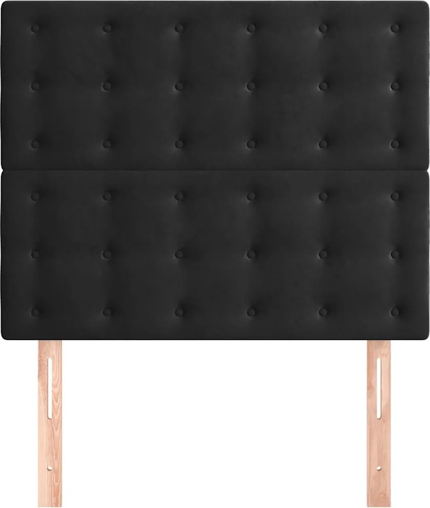 Čelo postele černé 100x5x118/128 cm sametové 3116810