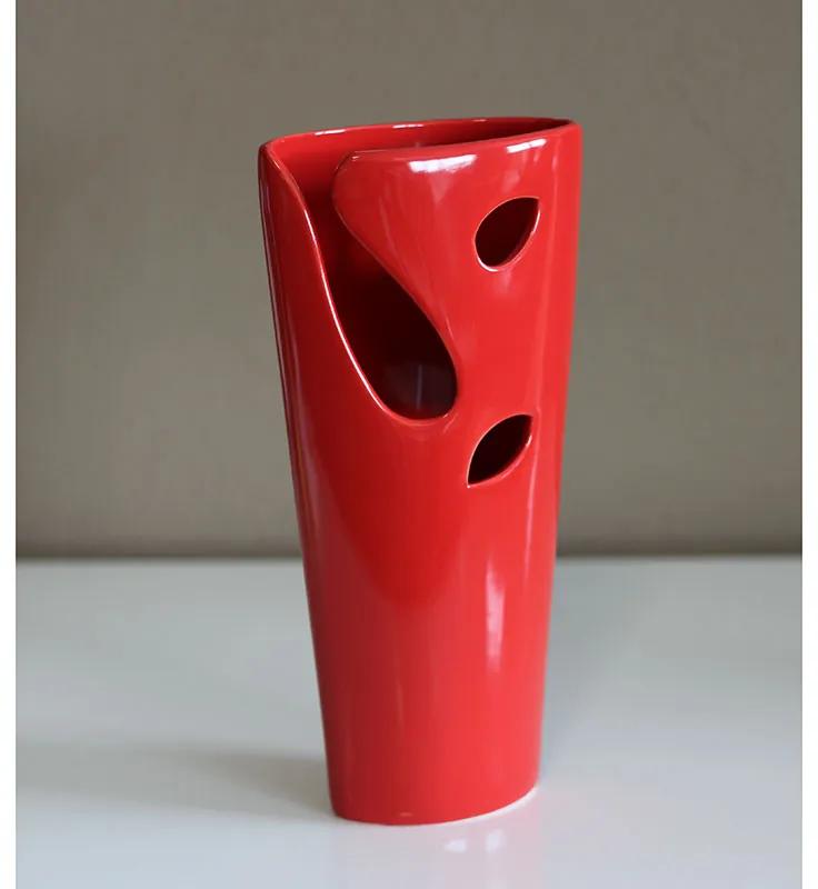 Artium Keramická váza - červená - HL751470