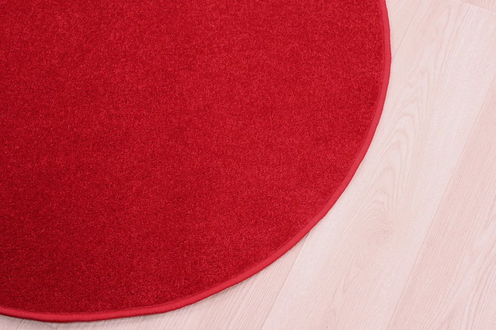 Vopi koberce Kusový koberec Eton červený 15 kruh - 250x250 (průměr) kruh cm