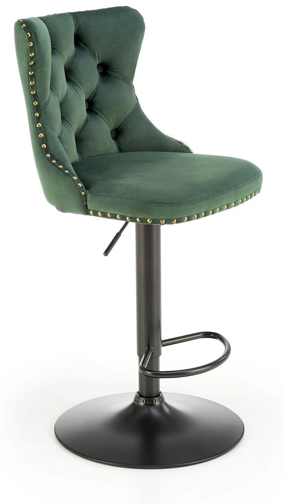 Elegantní barová židle H117 tmavězelená