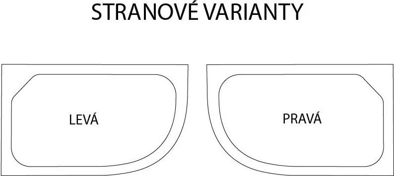 SAP AS 100x80 Pravá Sprchová vanička hluboká