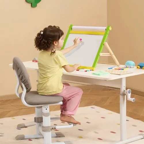 Dětský stolní umělecký stojan 3 v 1, oboustranná magnetická tabule, tabule