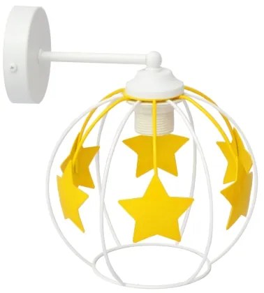 Dětská nástěnná lampa STARS 1xE27/15W/230V žlutá/bílá