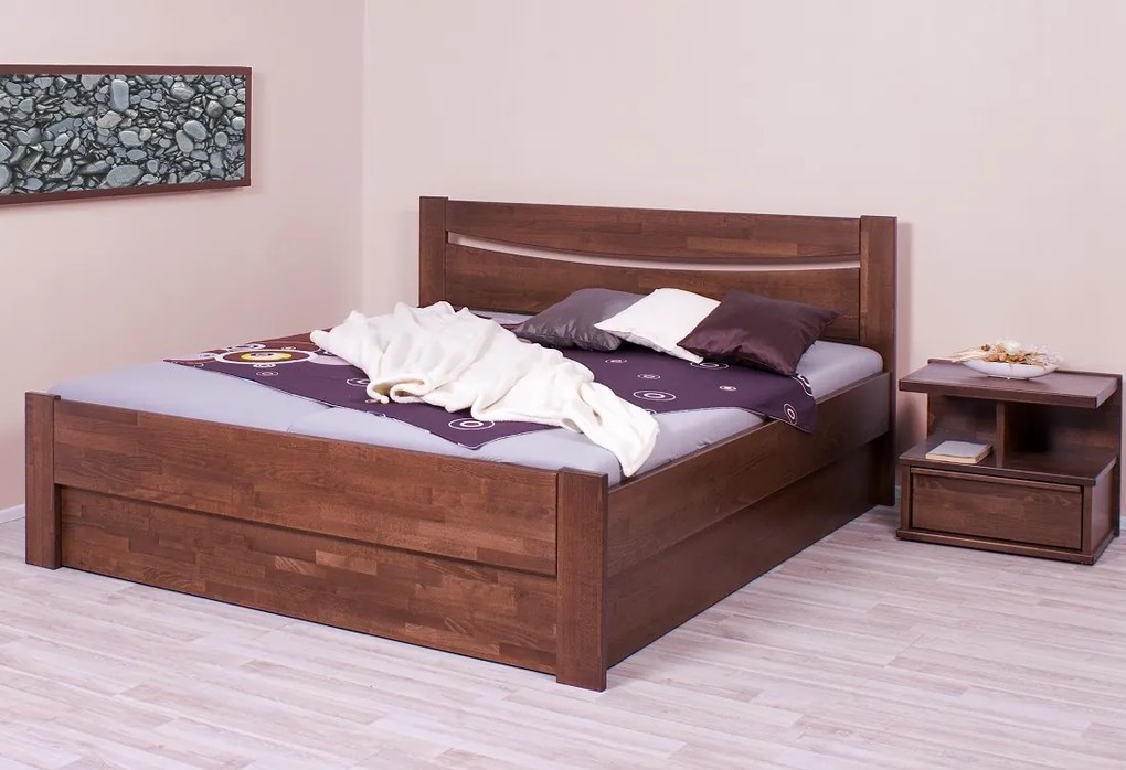 Buková postel Tea - zvýšená   ,  180x200 cm