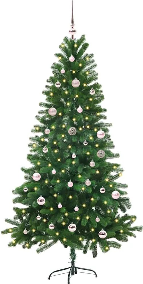 Vánoční stromeček s 150 LED diodami s stojanem Zelená 150 cm PE 3396320