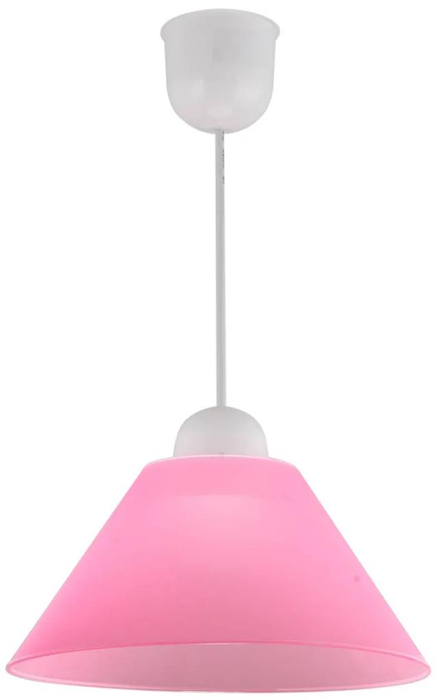 Závěsné dětské osvětlení VALERIO, 1xE27, 60W, růžové Clx