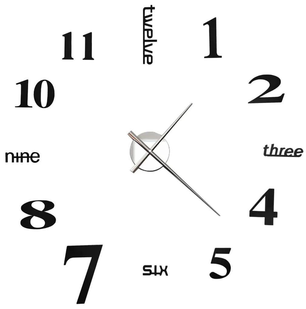 3D Nástěnné hodiny s moderním designem 100 cm XXL černé - Default Title