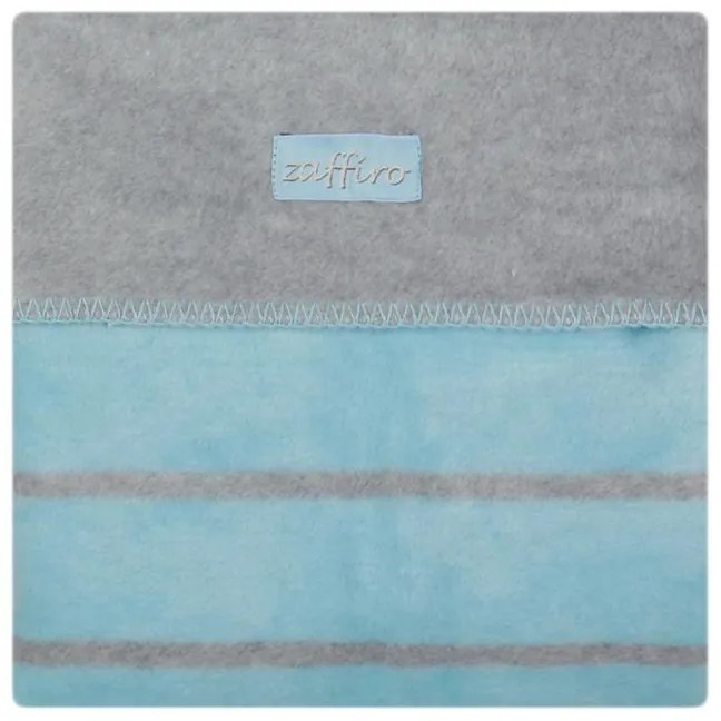 Dětská bavlněná deka Womar 75x100 šedo-modrá