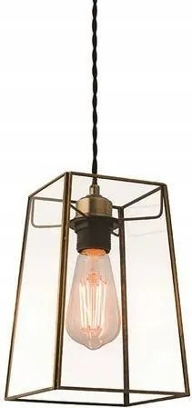 Retro závěsná lampa Beaumont 60892 ze skla průhledný mosaz