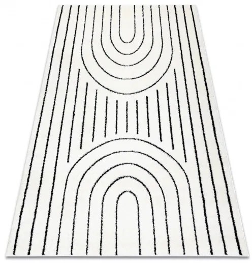 Dywany Łuszczów Kusový koberec Mode 8494 geometric cream/black ROZMĚR: 160x220