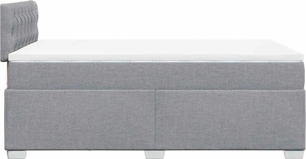 Box spring postel s matrací světle šedá 120x190 cm textil 3285834