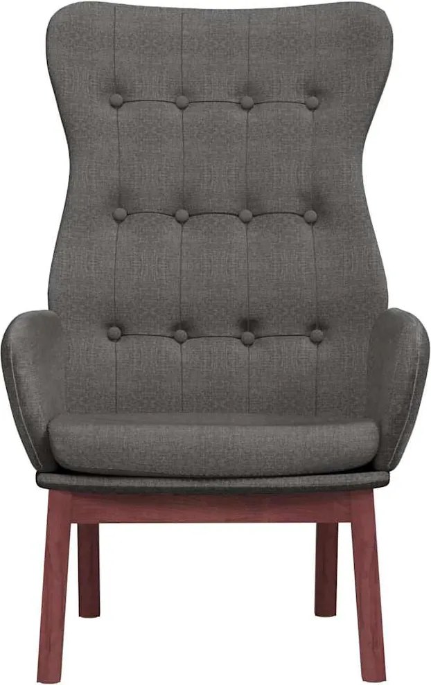Relaxační židle tmavě šedá textil 341269