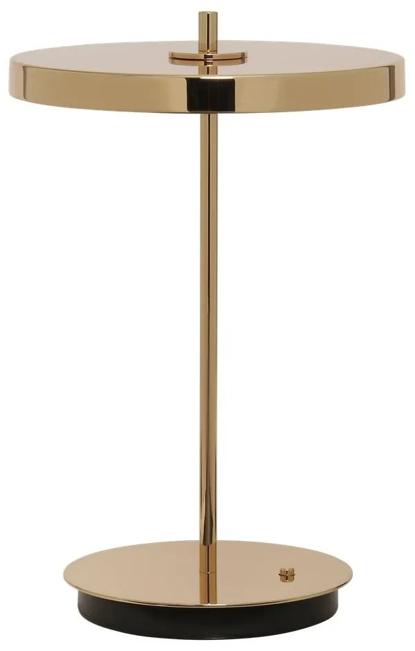 LED stmívatelná stolní lampa ve zlaté barvě s kovovým stínidlem (výška 31 cm) Asteria Move – UMAGE Biano.cz