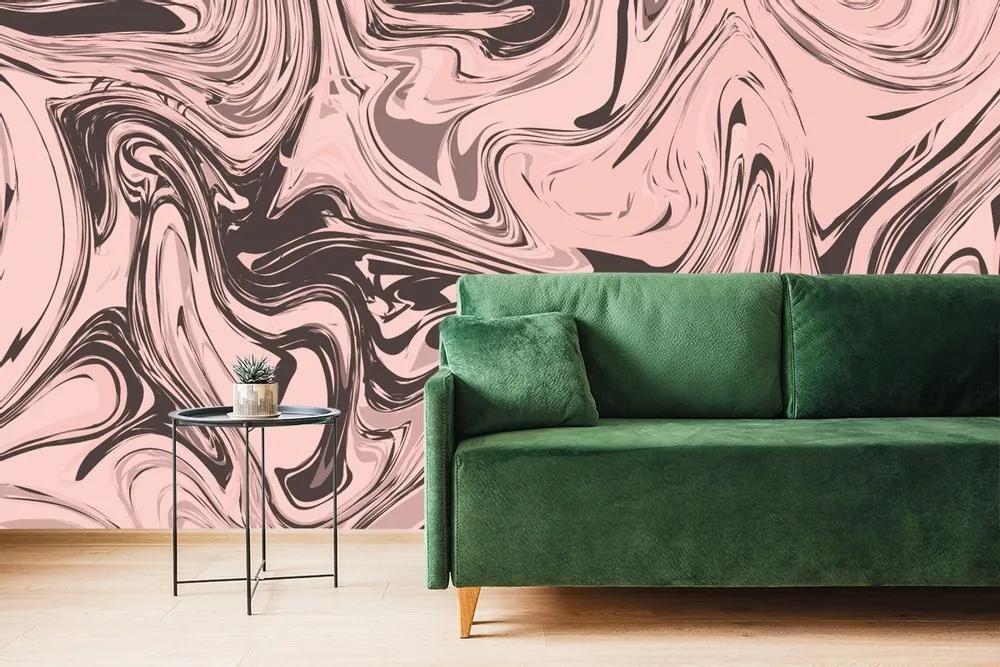 Samolepící tapeta abstraktní vzor ve starorůžovém odstínu - 225x150 cm