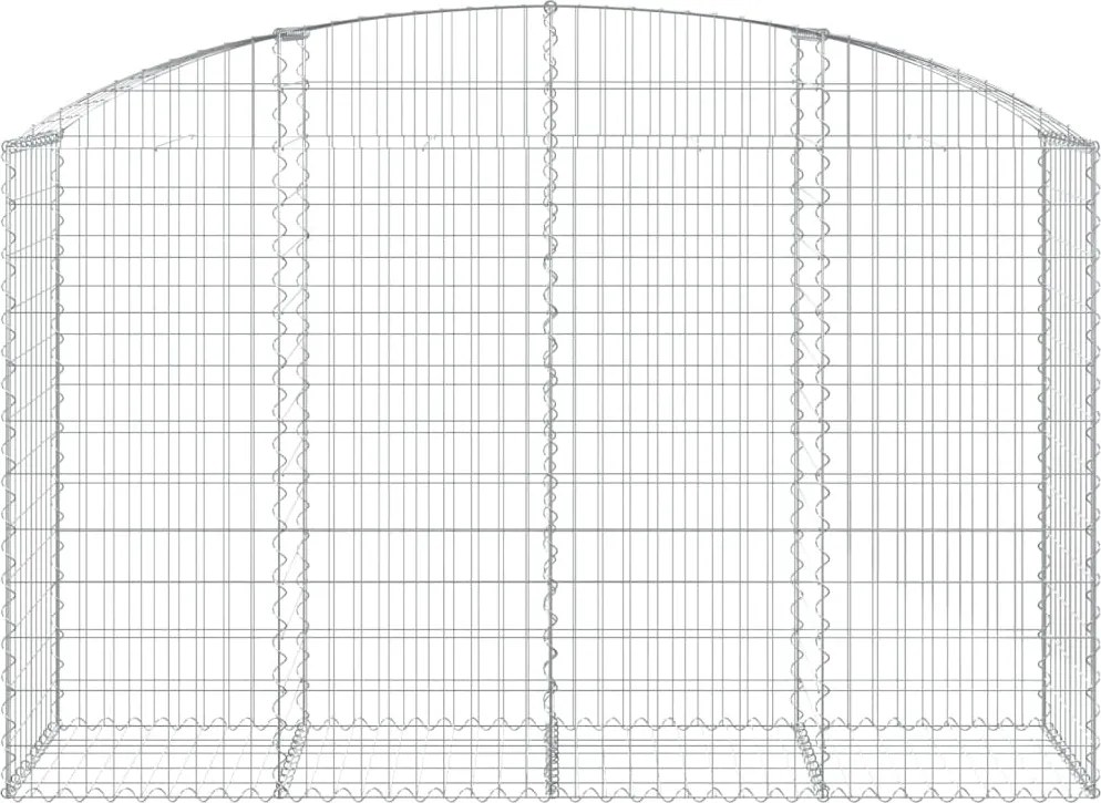 Klenutý gabionový koš 200 x 50 x 120/140 cm pozinkované železo 153476