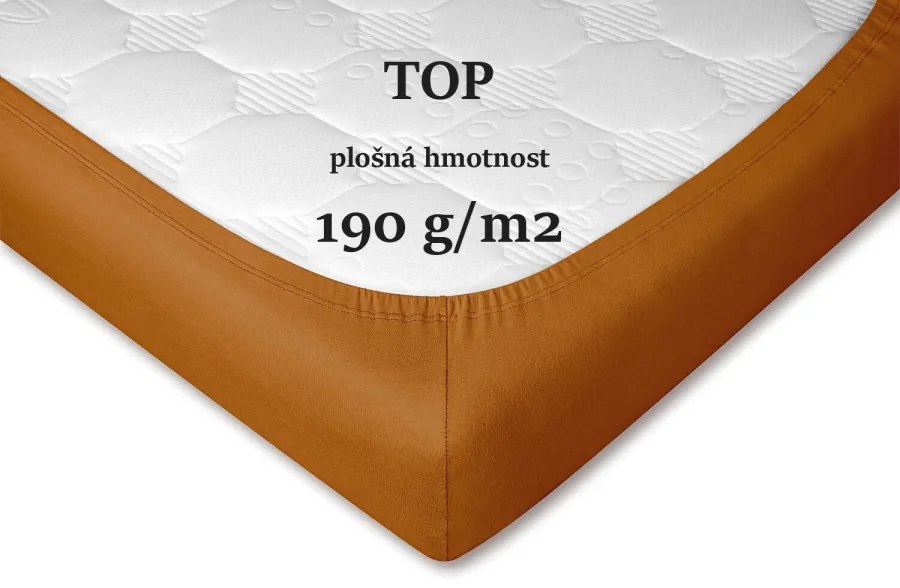 DADKA Jersey prostěradlo karamel Rozměr 80x200x20