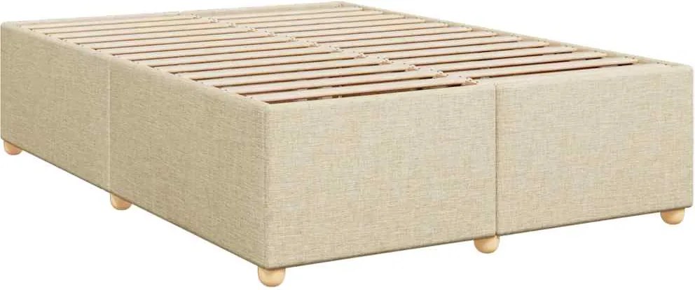 Box spring postel s matrací krémová 140x190 cm textil 3286694