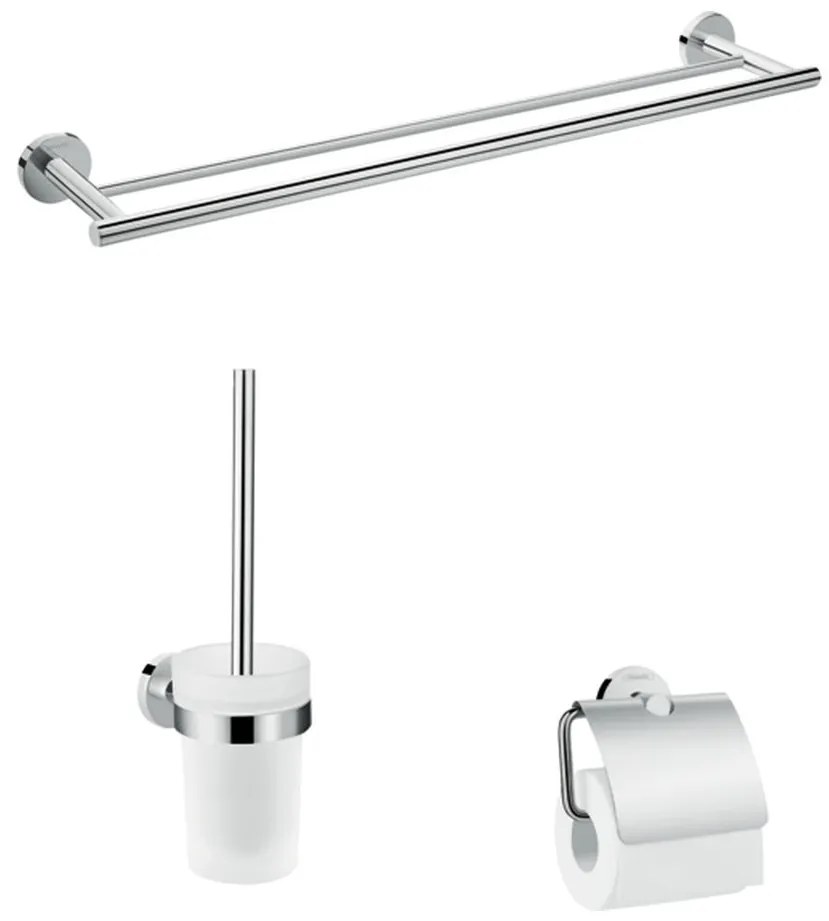 Hansgrohe Logis Universal, sada koupelnových doplňků 3v1, chromová, HAN-41727000